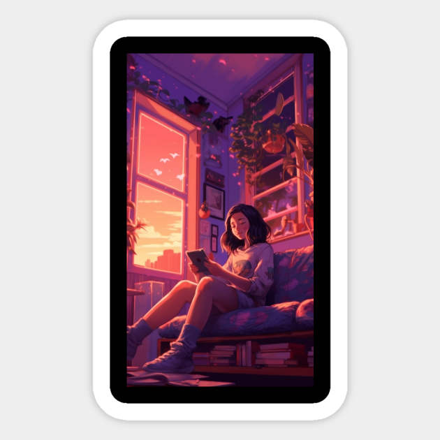 Lofi Girls Dreamscapes - Lofi - Sticker | TeePublic